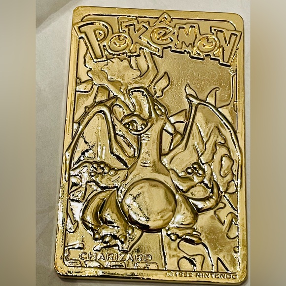 Pokemon | Toys | Gold Pokmon Charizard Card 23k Gold Plated 999 | Poshmark